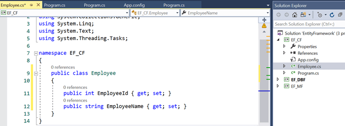 Code First Approach And Code First Migrations In Entity Framework